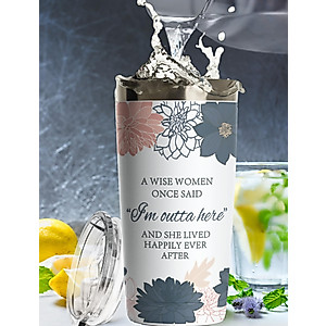 Retirement Gifts for Women-20 Oz Insulated Tumbler Teacher Retirement Gifts, Happy Retirement Gifts for Women, Friends, Bosses, Nurses, Doctors, Mom, Grandma, Coworkers