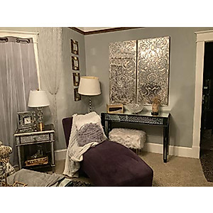 Lush Decor Sheer Grommet Curtains Panel with Insulated Blackout Lining, Room Darkening Window Curtain Set (Pair), 38"W x 84"L, Wheat