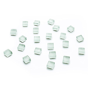 24 Pcs Glass Strong Refrigerator Magnets, White Fridge Magnets Whiteboard Magnets Glass Fridge Magnets for Office Cabinets Square Fridge Stickers Home Kitchen Decor (White)