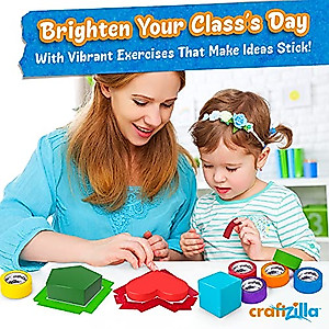 Craftzilla Colored Masking Tape – 7 Roll Multi Pack – 210 Feet x 1 Inch of Colorful Craft Tape – Vibrant Rainbow Colored Painters Tape – Great for Arts & Crafts, Labeling and Color-Coding