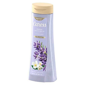 Caress Body Wash for Women, Jasmine & Lavender Oil, Relaxing Shower Gel to Rest & Unwind, 20 fl oz, 4 Pack