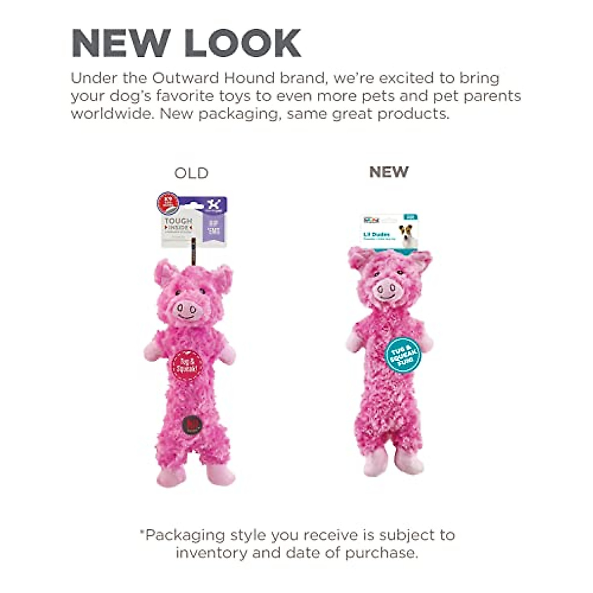 Outward Hound by Charming Pet Lil' Dudes Pig Plush Squeaky Dog Toy