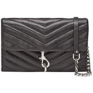Rebecca Minkoff womens Edie on Chain Wallet, Black, One Size US