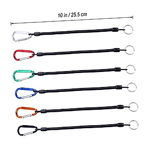 OSALADI 36 pcs Retractable Fishing Lanyard pogo Spring Tool Fishing Gadgets Coil Spring Fishing kit Key Rings Keychains Anti-Lost Phone Spring Miss Rope Security line Protection Rope Heavy