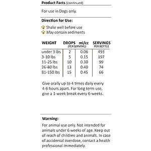 Amber NaturalZ Adizone Herbal Supplement for Dogs | Canine Herbal Supplement for Occasional Soreness, Stiffness, Aches and Discomfort | 1 Fluid Ounce Glass Bottle | Manufactured in The USA