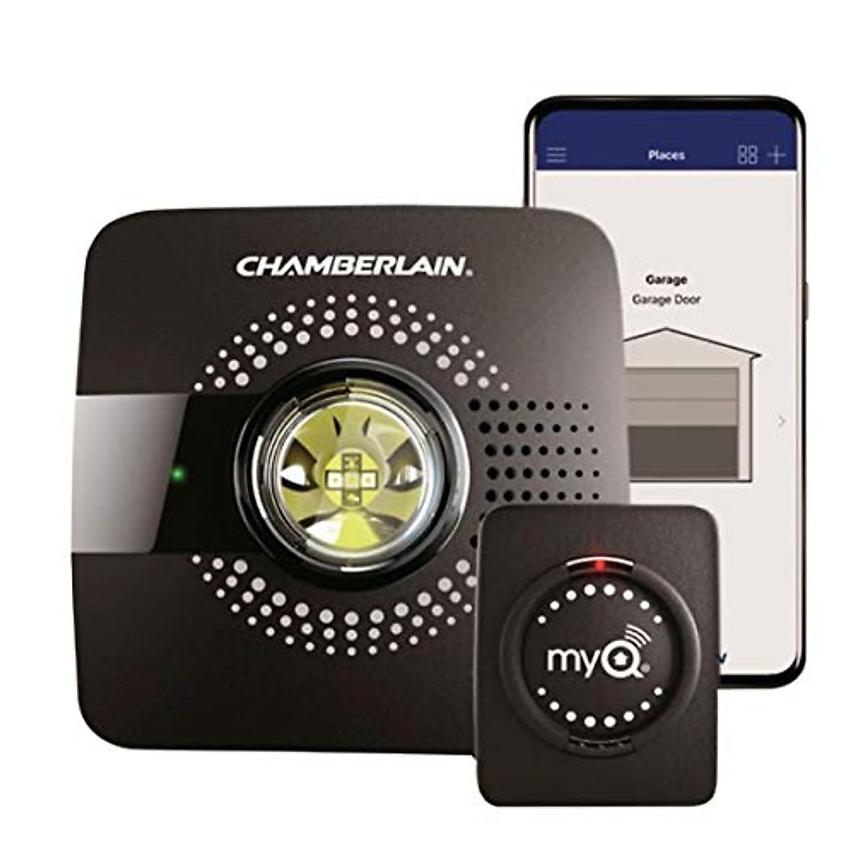 Chamberlain MyQ Smart Garage Hub - Wi-Fi enabled Garage Hub with Smartphone Control, Model MYQ-G0301, Old Version, Black