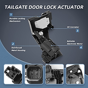 OTUAYAUTO Rear Tailgate Latch Actuator, Liftgate Power Door Lock Actuator - Replacement for 2009-2012 Ford Escape, 2008-2011 Mazda Tribute, 2009-2011 Mercury Mariner, OEM # 9L8Z-7843150-B 9L8Z7843150B