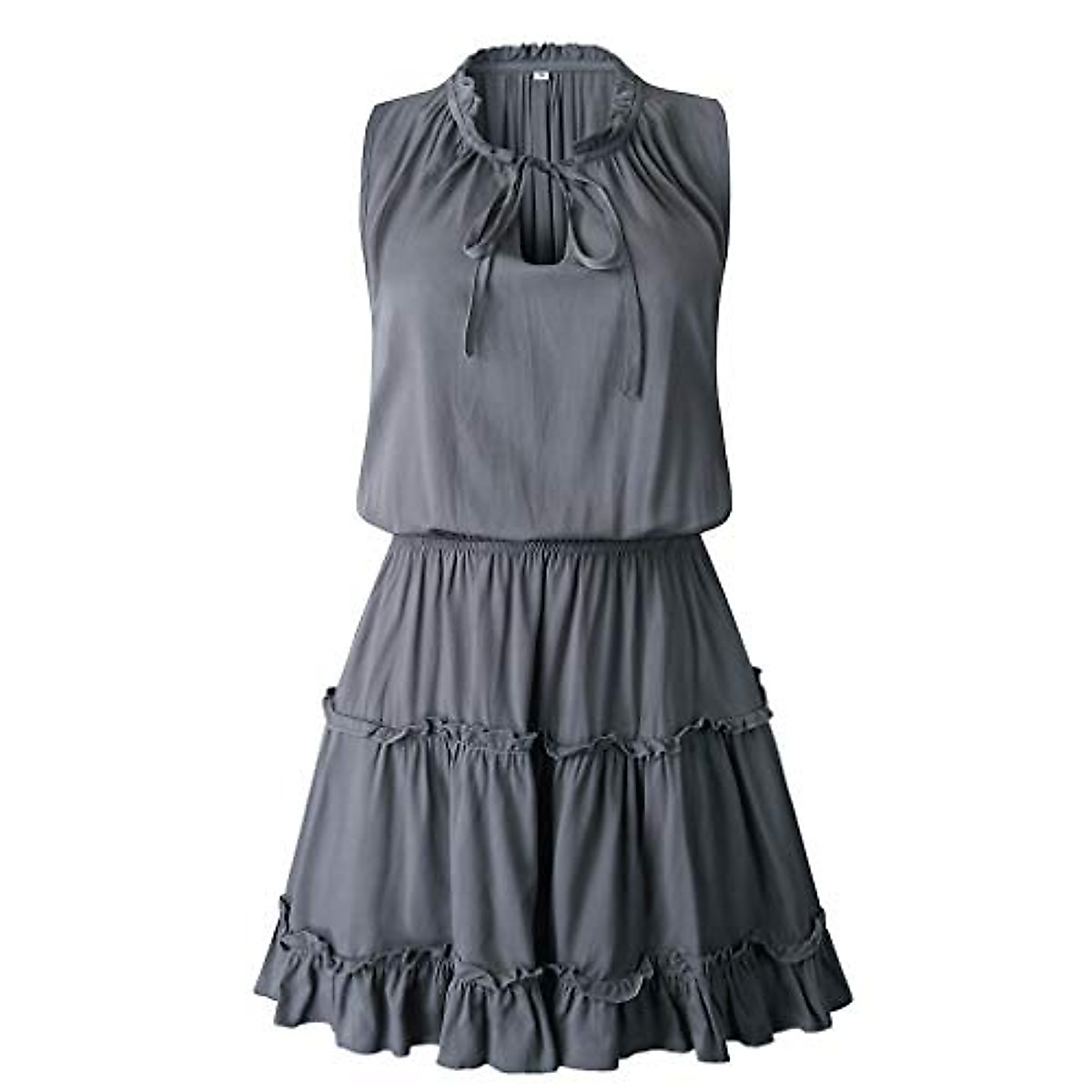 Daorokanduhp Women Work Party Dress Fashion Sexy V-Neck Solid Sleeveless Back Up Zipper Above Knee Mini Skirts Dresses