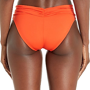 La Blanca Women's Standard Island Goddess Shirred Band Hipster Bikini Swimsuit Bottom, Paprika, 14