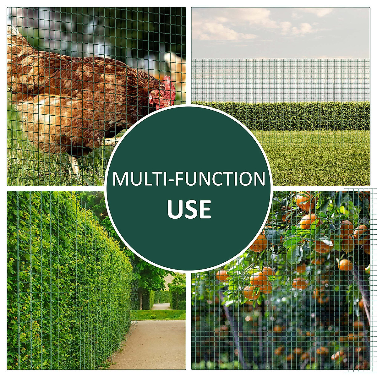 PawHut 98' L x 35.5" H Hardware Cloth, 1/2 x 1 Inch Wire Mesh Fence Netting Roll for Aviary, Chicken Coop, Rabbit Hutch, Animal, Garden Protection