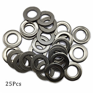 M16 Flat Washer, 304 Stainless Steel, 16mm ID, 30mm OD, 3mm Thickness, Plain Finish, for Bolt and Screw (Pack of 25)