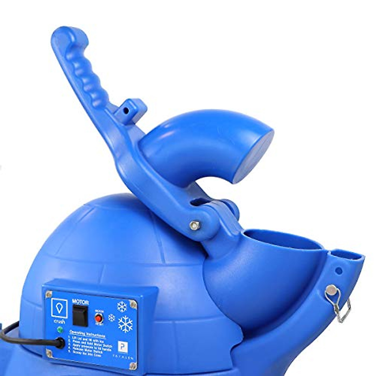 Paragon - Manufactured Fun Cooler Snow Cone Machine for Professional Concessionaires Requiring Commercial Heavy Duty Snow Cone Equipment 1/3 Horse Power 792 Watts, Blue, (6133410)