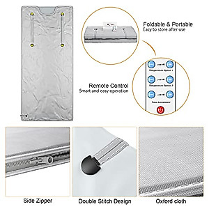 InLoveArts Far Infrared Sauna Blanket for Exercise Recovery - Portable Infrared Sauna for Home Detox, at Home Sauna Full Body Higher Dose Infrared Sauna Blanket, Relax Your Body and Mind