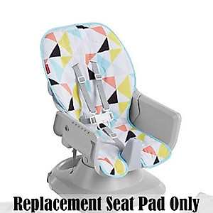 Replacement Seat Pad/Cushion / Cover for Fisher-Price SpaceSaver High Chair (FLG95 Multi Triangles)