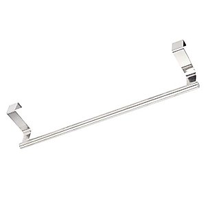 IMIKEYA Over Door Towel Bar Hooks Holders Less Steel Cabinet Cupboard Towel Hooks Shelf Towel Rack Kitchen Bathroom Organizer