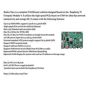 Radxa TACO developed baseboard support for The Raspberry PI CM4 to provide a NAS/Router solution