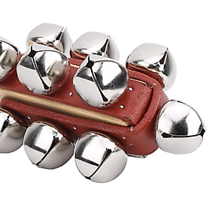 Sleigh Bell Stick, Jingles Bells, Smooth Durable Convenient for Dancing Beginners Concerts Parties