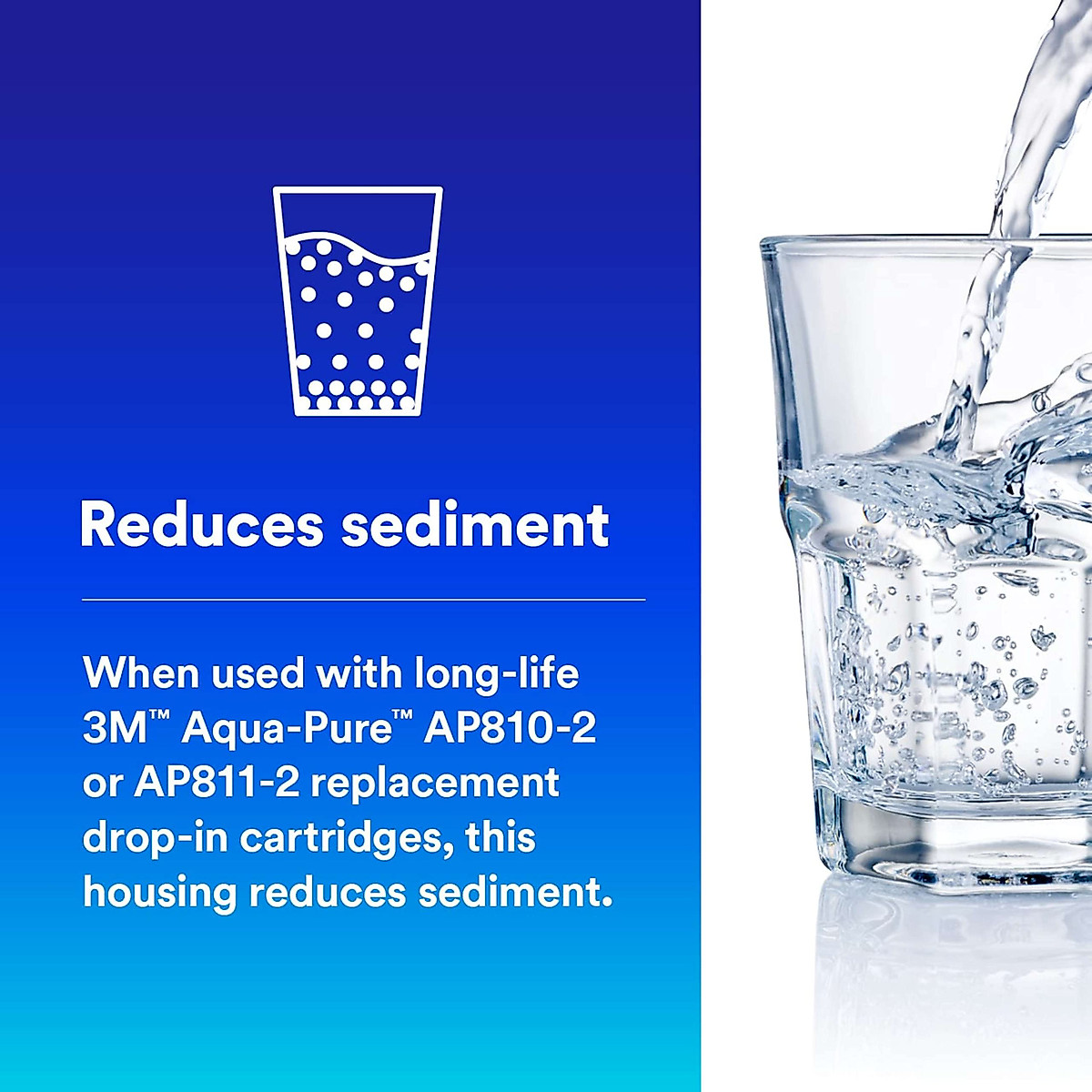 3M Aqua-Pure Whole House Large Sump Replacement Water Filter Drop-in Cartridge AP811-2, 5618905