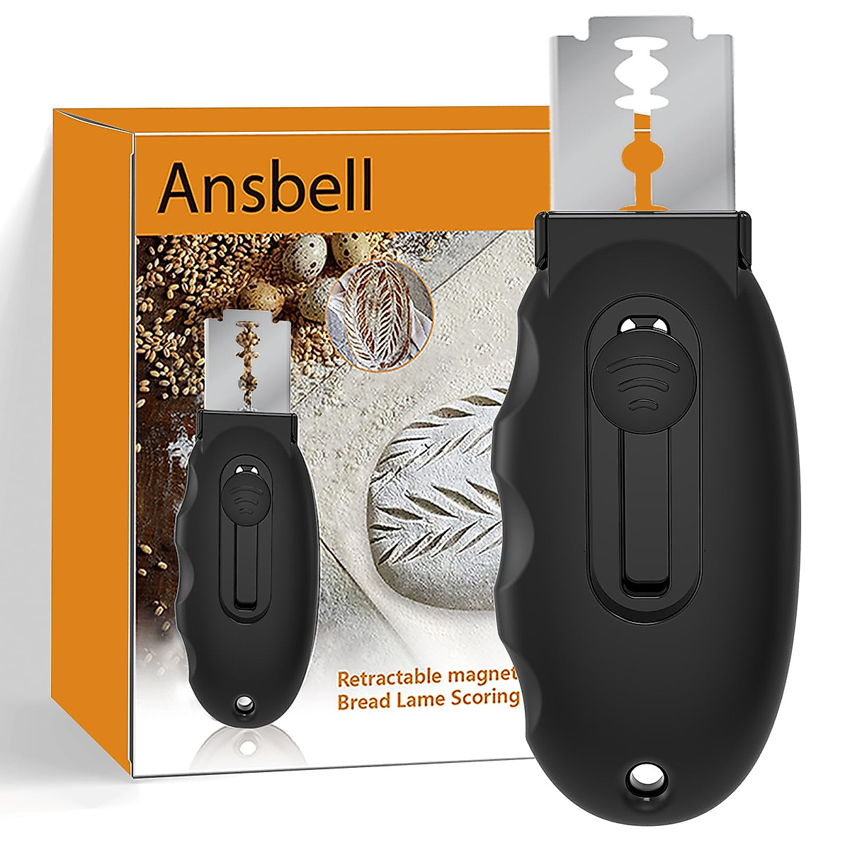 Ansbell Extractable & Magnetic Bread Lame Dough Scoring Tool with 5 Razor Blades,Professional Sourdough Scoring tool for Sourdough Bread Baking & Bread Making Tools,Perfect Bread Scoring Tool