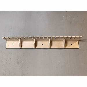 Factory Crafts Bar Clamp Tool Holder Organization Storage Rack Wood Shelf Organizer 20-Slot Birch Plywood