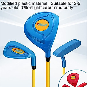 Kids Golf Clubs Set, Junior Boys Girl Golf Clubs Set, Golf Gun Bag, Golf Irons Golf Putters (red 4-5 with Bag)