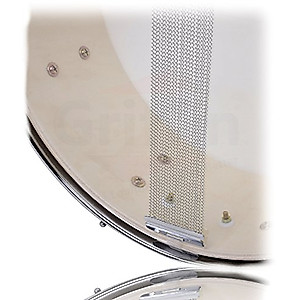 GRIFFIN Snare Drum | Poplar Wood Shell 14" x 5.5" with Black PVC & Coated Head | Acoustic Marching Percussion Musical Instrument Set with Drummers Key, 8 Metal Tuning Lugs & Snare Strainer Throw Off