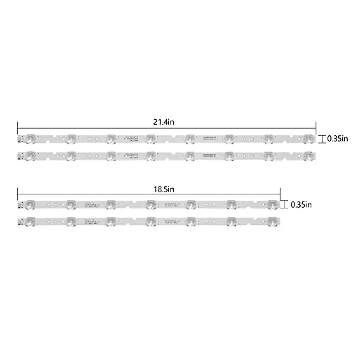 Qzanyee Life 4 Pcs Replacement Part LED Backlight Strips fit for TCL TV 55S421 55S423 55S425 55A460A 55P65US 55T4YP and Toshiba TV 55U3800C 55U3900C 55U5850C