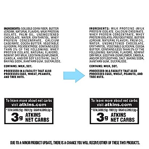 Atkins Chocolate Chip Protein Cookie, Protein Dessert, Rich in Fiber, 3g Net Carb, 1g Sugar, Keto Friendly, 4 Count