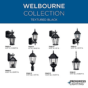 Progress Lighting P5682-31 Welbourne Outdoor, 6-1/2-Inch Width x 13-1/4-Inch Height, Black