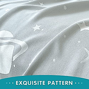 AmyHomie Cooling Blanket for Kids, Soft Comfy Summer Throw Blankets for Hot Sleepers, Kids Blanket for Children Ages 1-12 Cool Blanket for Boys Girls(50×60in,Grey Space)