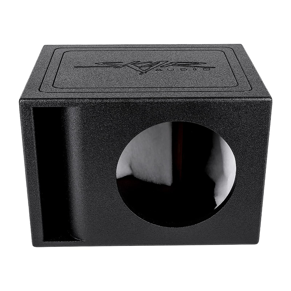Skar Audio AR1X10V Single 10" Universal Fit Armor Coated Ported Subwoofer Box with Kerf Port