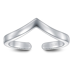 925 Sterling Silver Toe Ring, BoRuo Wave Hawaiian Adjustable Band Ring, Benefiting The American Red Cross