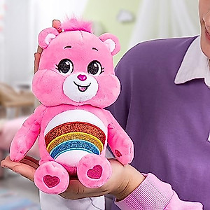 Care Bears 9" Bean Plush (Glitter Belly) - Cheer Bear - Soft Huggable Material!