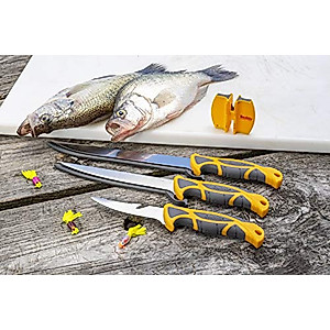 Smith's 50264 Adjustable Manual Knife Sharpener Grey/Yellow & CCKS 2-Step Knife Sharpener