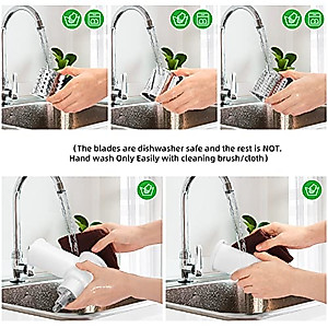 Slicer Shredder Attachments for Kitchenaid Mixer, Slicer Accessories to Quickly Slice Vegetables for Salads,Potatoes,Cucumbers,Casseroles White