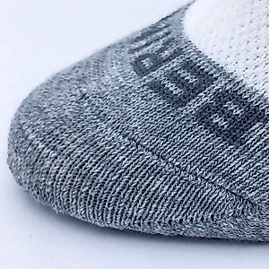 BERING Women's Performance Athletic Ankle Running Socks, Size 6-9, Grey, 6 Pairs