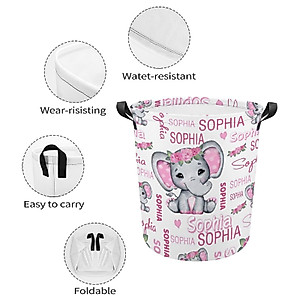 Personalized Girls Laundry Basket Custom Laundry Hamper for Girl Collapsible Durable Organizer Storage Bedroom Decor for Girls