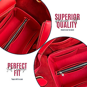 Mini Luggage Bag Organizer Insert Nano Luggage Tote Insert Customizable Premium Felt Handmade Liner protector (Luggage Nano, Black)