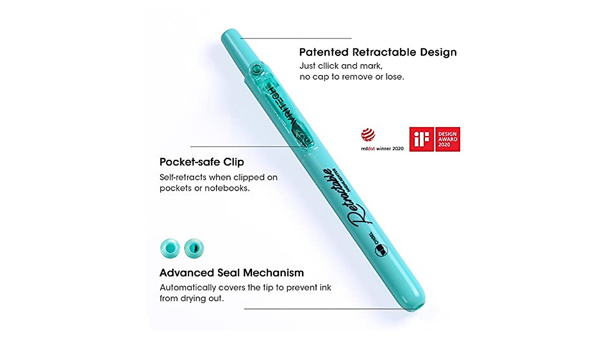 WRITECH Retractable Bible Highlighters Assorted Pastel Colors 12 Pack