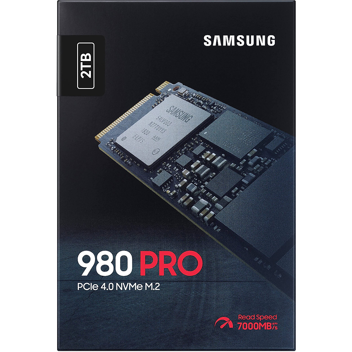 Samsung 980 PRO 2TB PCIe SSD - 7,000 MB/s 4.0 x 4 M.2 NVMe Gen4 Internal Gaming Solid State Drive with V-NAND Technology for Laptops Desktops and Crypto Chia Mining - MZ-V8P2T0B/AM