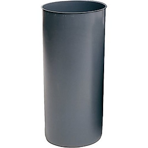 Rubbermaid FG355200 Gray 22 Gallon LLDPE Rigid Liner with Rim for Indoor and Smoking Management Container