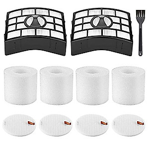 4+2 Pack NV752 AZ1002 Replacement Filters Set for Shark NV650 NV750 Series Shark Rotator Powered Lift-Away NV650, NV650W, NV651, NV652, NV750W, NV751, NV752, NV831, NV835, AX950, AX951, AX952, ZU632, AZ1000W, AZ1002, AZ1002BRN, Replaces XFF650 & XHF650