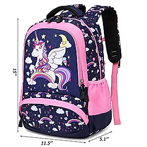 Meisohua Kids Backpacks for Girls Unicorn School Backpack Girls School Bag Teen Water Resistan Backpack for Elementary