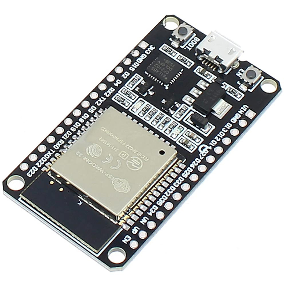JacobsParts ESP32 ESP-WROOM-32 ESP-32S Development Board Arduino 2.4GHz WiFi & Bluetooth (Unsoldered Pin Headers)