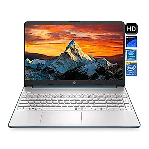 HP [Windows 11 Pro] Business Laptop, 15.6" HD BrightView Display, Intel Pentium Silver N5030 Processor, 8GB RAM, 256GB SSD, Type-C, HDMI, SD Card Reader, Numeric Keypad, Long Battery Life, Blue, PCS