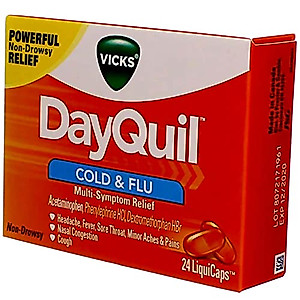Vicks 01443BX DayQuil Cold & Flu LiquiCaps, 24/Box