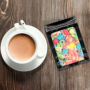 200 Piece Reliable Foil Bags Resealable Foil Zipper Lock Bags with Clear Window Black Foil Packaging Pouch for Food Storage Sample Beans Supplies (3 x 4.7 Inch)