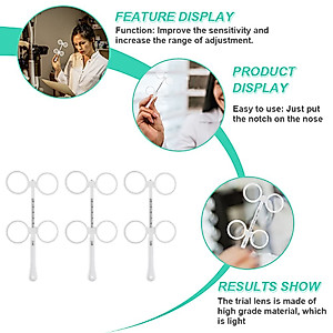 Scicalife 3pcs Confirmation Flipper Set Glass ±25° ±0. 5° ±100° Plastic Optometry Trial Lens for Ophthalmic Lens Tool Pinhole Glasses