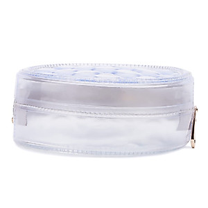 Olivia Miller Women's Fashion Cristabel Clear PVC Jelly, Canteen Mini Small Crossbody Bag w Detachable Strap, Casual Trendy Purse Handbag