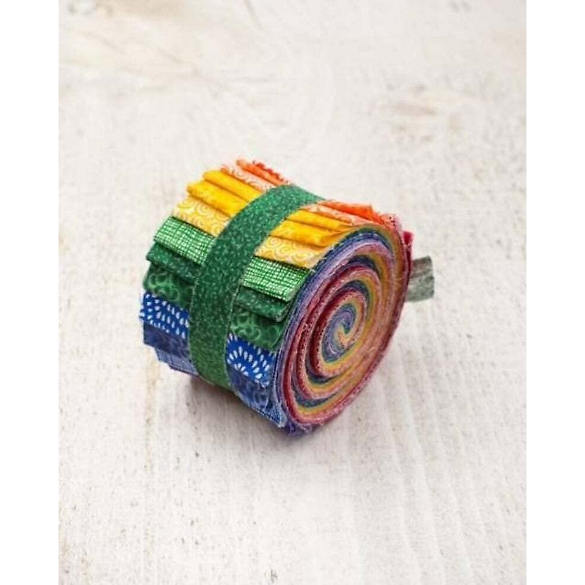 2.5 inch Rainbow Basics Jelly Roll 100% Cotton Fabric Quilting Strips 18 Strip